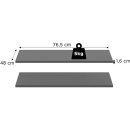 Einlegeboden Home Affaire "2er Set, Breite 77 cm", grau (anthrazit), B:77cm H:1,6cm T:48cm, Holzwerkstoff, Einlegeb&ouml;den, Einlegeboden, Skarde, Einlegeboden 2er Set, 77 cm