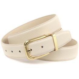 Lederg&uuml;rtel Anthoni Crown, Herren, Gr. 110, beige, Rindsleder, G&uuml;rtel Lederg&uuml;rtel