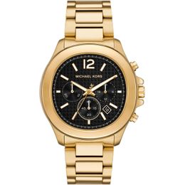 Chronograph Michael Kors "SAGE", gold (goldfarben), Armbanduhren, Herren, Chronograph, Armbanduhr, Herrenuhr, Edelstahlarmband, analog, Tag, Stoppfunktion