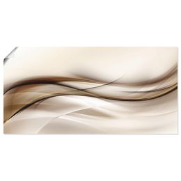 Wandbild Artland "Braune abstrakte Welle", braun (farbe bild(er): braun), B:60cm H:30cm, Bilder, als Alubild, Leinwandbild, Poster in verschied. Gr&ouml;&szlig;en