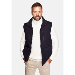Steppweste Cabano "Cotton-Touch-Weste", Herren, Gr. 60, blau (dunkelblau), 100% Polyester, normal, hoch geschlossener Ausschnitt, Westen Steppweste, in wasserabweisender Qualit&auml;t