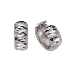 Paar Creolen Firetti "Schmuck Geschenk Silber 925 diamantiert", silber (silberfarben), Ohrringe, Damen, Silber 925 (Sterlingsilber)