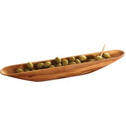Schale BERARD FRANCE 1892, beige (natur), B:4cm, Holzwerkstoff, Sch&uuml;sseln, Schale, Olivenholz
