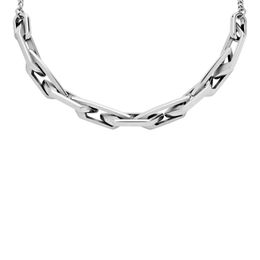 Kette ohne Anh&auml;nger Diesel "Schmuck Geschenk Edelstahl", silber (edelstahlfarben), Halsketten, Damen, Edelstahl, L: 55 B: 3mm, B:3mm