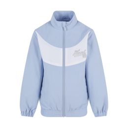 Trainingsjacke Karl Kani "Karl Kani KC251-010-1 Kani Varsity Trackjacket Kids", M&auml;dchen, Gr. 146/152, light blau, wei&szlig;, 100% Polyamid, mehrfarbig, normal, ohne Ausschnitt, Jacken Trainingsjacke