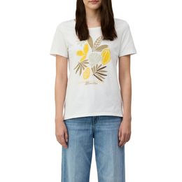 T-Shirt s.Oliver, Damen, Gr. 40, wei&szlig;, Obermaterial: 100% Baumwolle, bedruckt, regular fit taillenbedeckt, Rundhals, gerader Abschluss, Shirts T-Shirt, mit Print