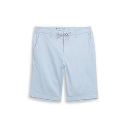 Tom Tailor Herren Chino Shorts mit Kordelzug, blau, Uni, Gr. 30