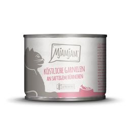 MjAMjAM Garnelen an saftigem H&uuml;hnchen Katzen-Nassfutter getreidefrei 6x200g