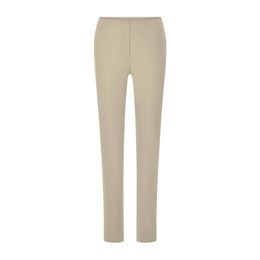 Stoffhose GOLDNER "Elegante 7/8-Hose mit Schlupfbund", Damen, Gr. 38, N-Gr, beige, Obermaterial: 67% Baumwolle CO. 28% Polyamid PA. 5% Elasthan EL., schmal, Hosen Stoffhose, figurschmeichelde Schnittf&uuml;hrung