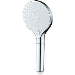 Handbrause Wenko "Water Saving", silber gl&auml;nzend, B:12cm, Duschk&ouml;pfe, Handbrause, wassersparender Duschkopf, 3 Strahlarten, &Oslash; 12 cm