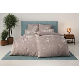 Bettw&auml;sche OTTO HOME "Soucy", taupe, B/L: 155cm x 220cm, 1 Stk., 1 Stk., Renforc&eacute;, B/L: 80cm x 80cm, 2 Stk., Renforc&eacute;, Obermaterial: 100% Baumwolle, Bettw&auml;sche, Bettw&auml;sche, ab Gr. 135x200, 100% Baumwolle, Renforc&eacute; & PREMIUM Satin (TC300)