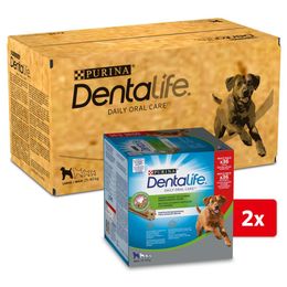Dentalife T&auml;gliche Zahnpflege-Snacks Hundesnacks f&uuml;r gro&szlig;e Hunde 2x36 Sticks