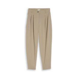 Tom Tailor Damen Cropped Barrel Hose, gr&uuml;n, Uni, Gr. 44/28