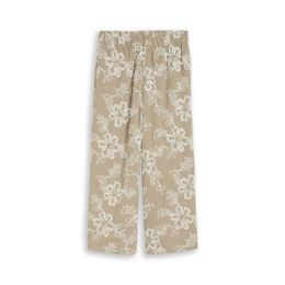 Tom Tailor Damen Culotte Hose mit Blumen-Stickerei, gr&uuml;n, Gebl&uuml;mt, Gr. 36/26