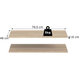 Einlegeboden Home Affaire "2er Set, Breite 77 cm", beige (sonoma eiche nachbildung), B:77cm H:1,6cm T:48cm, Holzwerkstoff, Einlegeb&ouml;den, Einlegeboden, Skarde, Einlegeboden 2er Set, 77 cm