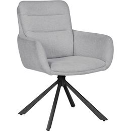 Esszimmerstuhl OTTO HOME "Asly", grau, B:58cm H:88cm T:68cm, Webstoff 100% Polyester, St&uuml;hle, Esszimmerstuhl, mit hochwertigem Webstoff, Metallgestell und 360-Funktion
