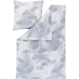 Bettw&auml;sche Estella "ISABELLA", grau (platinfarben), B/L: 155cm x 200cm, 1 Stk., 1 Stk., Mako-Interlock-Jersey, B/L: 80cm x 80cm, 2 Stk., Mako-Interlock-Jersey, Obermaterial: 100% Baumwolle, Bettw&auml;sche, Bettw&auml;sche, ABSOLUT B&Uuml;GELFREI