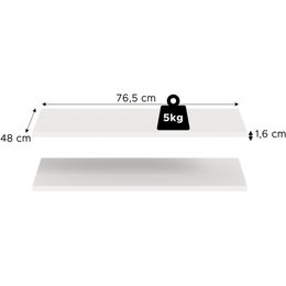 Einlegeboden Home Affaire "2er Set, Breite 77 cm", wei&szlig;, B:77cm H:1,6cm T:48cm, Holzwerkstoff, Einlegeb&ouml;den, Einlegeboden, Skarde, Einlegeboden 2er Set, 77 cm