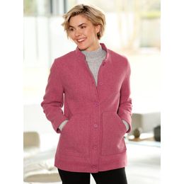 Walkjacke Classic Basics, Damen, Gr. 36, rot (kirsche, meliert), 100% Polyester, meliert, Jacken