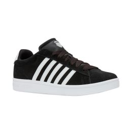 Sneaker K-Swiss "COURT TIEBREAK II SDE", Herren, Gr. 42, schwarz, wei&szlig;, Leder, Schuhe Sneaker