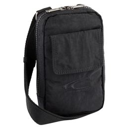 Umh&auml;ngetasche Camel Active "Journey", Herren, Gr. B/H/T: 11,5cm x 19,5cm x 4cm, schwarz, Nylon, aufgeraut, bestickt, clean, unifarben, unifarben mit Farbeinsatz, Taschen Umh&auml;ngetasche, aus leichtem robusten Nylon, funktional perfekt f&uuml;r alle Lebenslagen