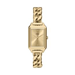 Quarzuhr Fossil "Raquel", gelbgoldfarben, Armbanduhren, Damen, Quarzuhr, Armbanduhr, Damenuhr, Edelstahlarmband, analog