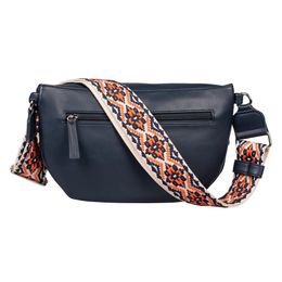 Bauchtasche Tom Tailor "Palina", Damen, Gr. B/H/T: 30cm x 19cm x 10,5cm, blau, Polyurethan, clean, gepflegt, unifarben, Taschen, aus weichem Lederimitat mit effektvollem Schulterriemen