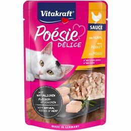 Vitakraft Po&eacute;sie D&eacute;lice & H&uuml;hnerfilet Katzen-Nassfutter zuckerfreie Rezeptur 23x85g