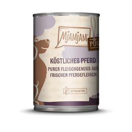 MjAMjAM purer Fleischgenuss - k&ouml;stliches Pferd pur Hunde-Nassfutter getreidefrei 6x400g