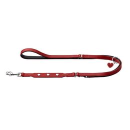 Hunter verstellbare Leine Love rot/schwarz 13/200