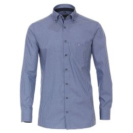 Businesshemd Casamoda "Casamoda Businesshemd kariert", Herren, Gr. 42, Normalgr&ouml;&szlig;en, blau (hellblau), 100% Baumwolle, kariert, comfort fit, Hemden