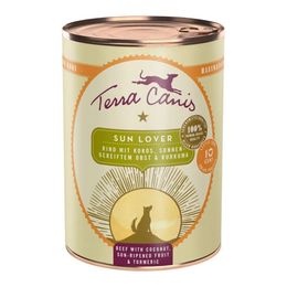 Terra Canis Sun Lover Rind sonnengereift Obst Hunde-Nassfutter 100 % Lebensmittelqualit&auml;t 12x400g