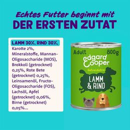 Edgard und Cooper Lamm und Rind mit Apfel 6x800g