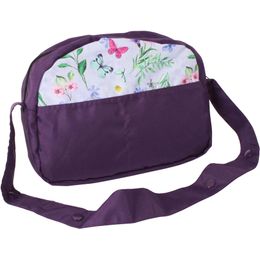 Bayer Chic 2000 Puppen Wickeltasche CHIC2000 "Jeans Grey", lila (flowers lila), Puppenausstattungen, KinderB:29cm H:22cm T:9cm, Polyester, B:29cm H:22cm T:9cm