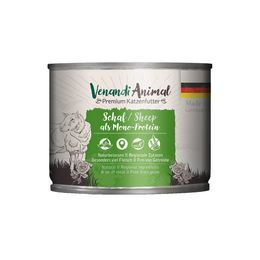 Venandi Animal Schaf als Monoprotein Katzen-Nassfutter hoher Fleischanteil 12x200g