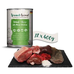 Venandi Animal Schaf als Monoprotein Katzen-Nassfutter hoher Fleischanteil 12x400g