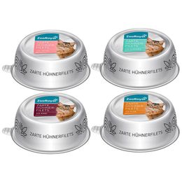 ZooRoyal Zarte H&uuml;hnerfilets Mixpaket Katzen-Nassfutter ohne Getreide- und Zuckerzusatz 48x85g