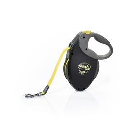 Flexi Rollleine Giant Gurt 8 Meter M - black / Neonyellow