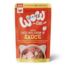 WOW CAT Filets Ente und Huhn in Sauce 8x85 g