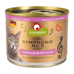 Granatapet Symphonie No, 2 Garnelen & Truthahn Katzen-Nassfutter getreidefrei 6x200g