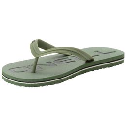 O`Neill Zehentrenner O'NEILL "PROFILE LOGO SANDALS MEN", Herren, Gr. 44, gr&uuml;n (oilgr&uuml;n), Synthetik, Schuhe Zehentrenner