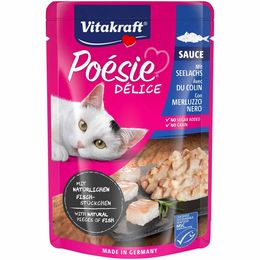 Vitakraft Po&eacute;sie D&eacute;lice & Seelachs Katzen-Nassfutter getreidefrei 23x85g