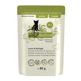 Catz Finefood Kitten No.05 Lachs & Gefl&uuml;gel Katzen-Nassfutter getreidefrei 16x85g