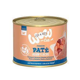 WOW Cat Adult Huhn & Lachs Katzen-Nassfutter getreidefrei 6x200g