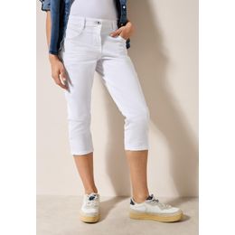 3/4-Jeans Cecil "Style Scarlett", Damen, Gr. 34, N-Gr, wei&szlig;, Denim/Jeans, Obermaterial: 97% Baumwolle, 3% Elasthan, unifarben, regular fit 3/4-L&auml;nge, Jeans, im Five-Pocket Style