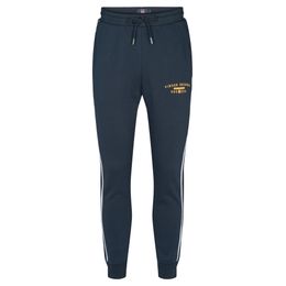 Chinohose VINSON "VINSON Trouser VMGraham", Herren, Gr. L, Normalgr&ouml;&szlig;en, blau (schwarz sapphire), Obermaterial: 60% Baumwolle, 40% Polyester, Hosen Chinohose