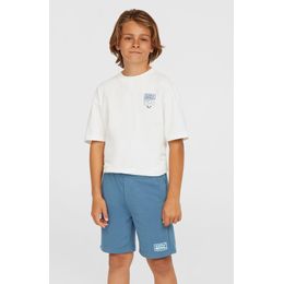 O`Neill Badeshorts O'NEILL "O'NEILL LOGO SWEATSHORTS", Jungen, Gr. 152 (146), N-Gr, rot (copen blau), Obermaterial: 60% Baumwolle, 40% Polyester, Badehosen Badeshorts