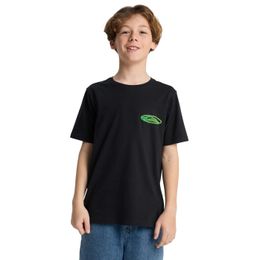 T-Shirt Quiksilver "Quik Globe", Jungen, Gr. 10, schwarz, Obermaterial: 70% Walkfrottier, 30% Walkfrottier;, Shirts T-Shirt