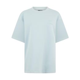 T-Shirt Plein Sport "Pique Round Neck T-Shirt Icon", Jungen, Gr. L, 07, lightblau, Obermaterial: 59% Baumwolle, 35% Polyester, 6% Elasthan, Shirts T-Shirt