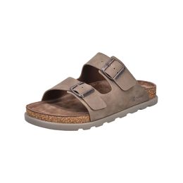Pantolette Rieker "Rieker Pantoletten Leder", Herren, Gr. 43, braun, Leder, Schuhe Pantolette
